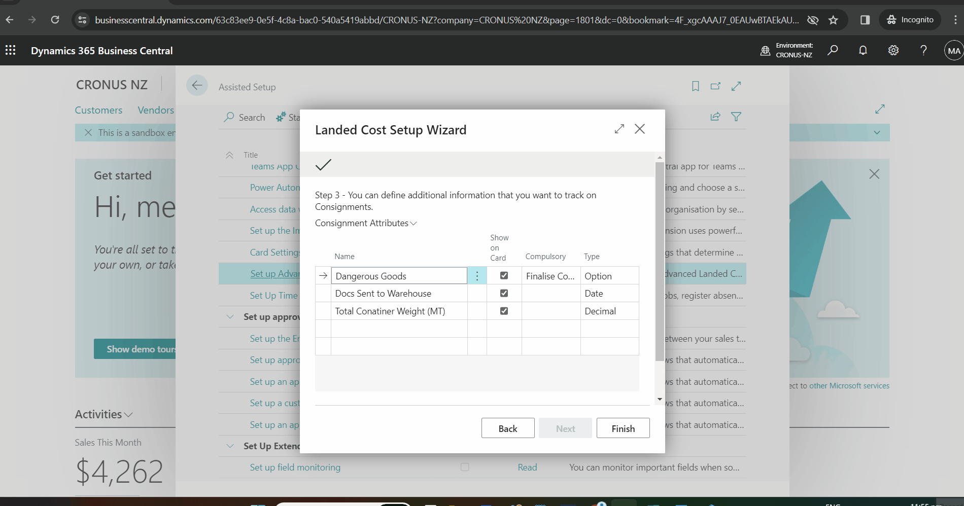 Advanced Landed Cost Setup | 365 Extensions