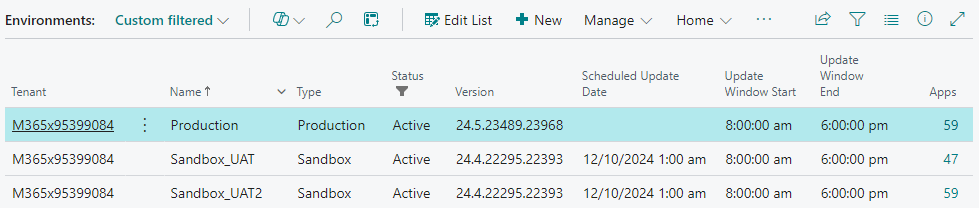 Environments | 365 Extensions